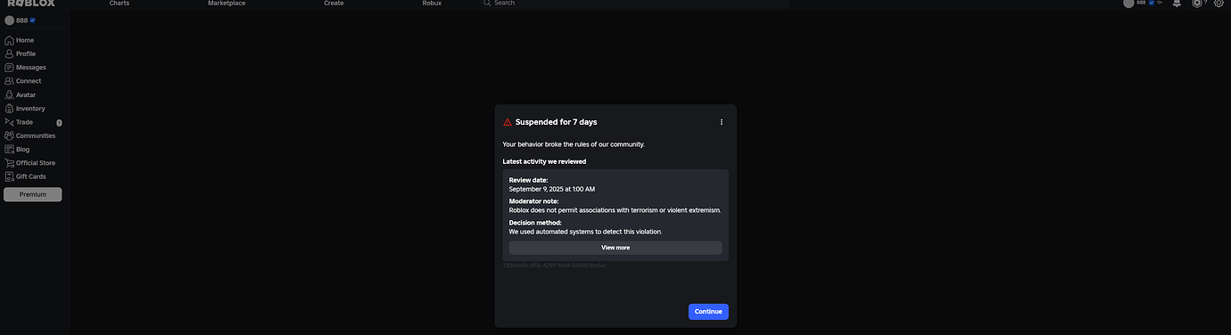 Roblox Support Appeal Team works very poorly/ late response led to permanent deletion of my ...