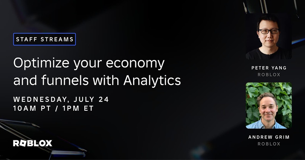 Roblox Staff Stream this Wednesday: Track your funnels and economy with ...
