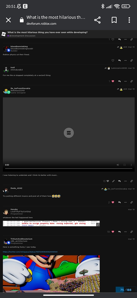 DevForum has the tendency to "scrap" videos - Forum Bugs - Developer Forum | Roblox