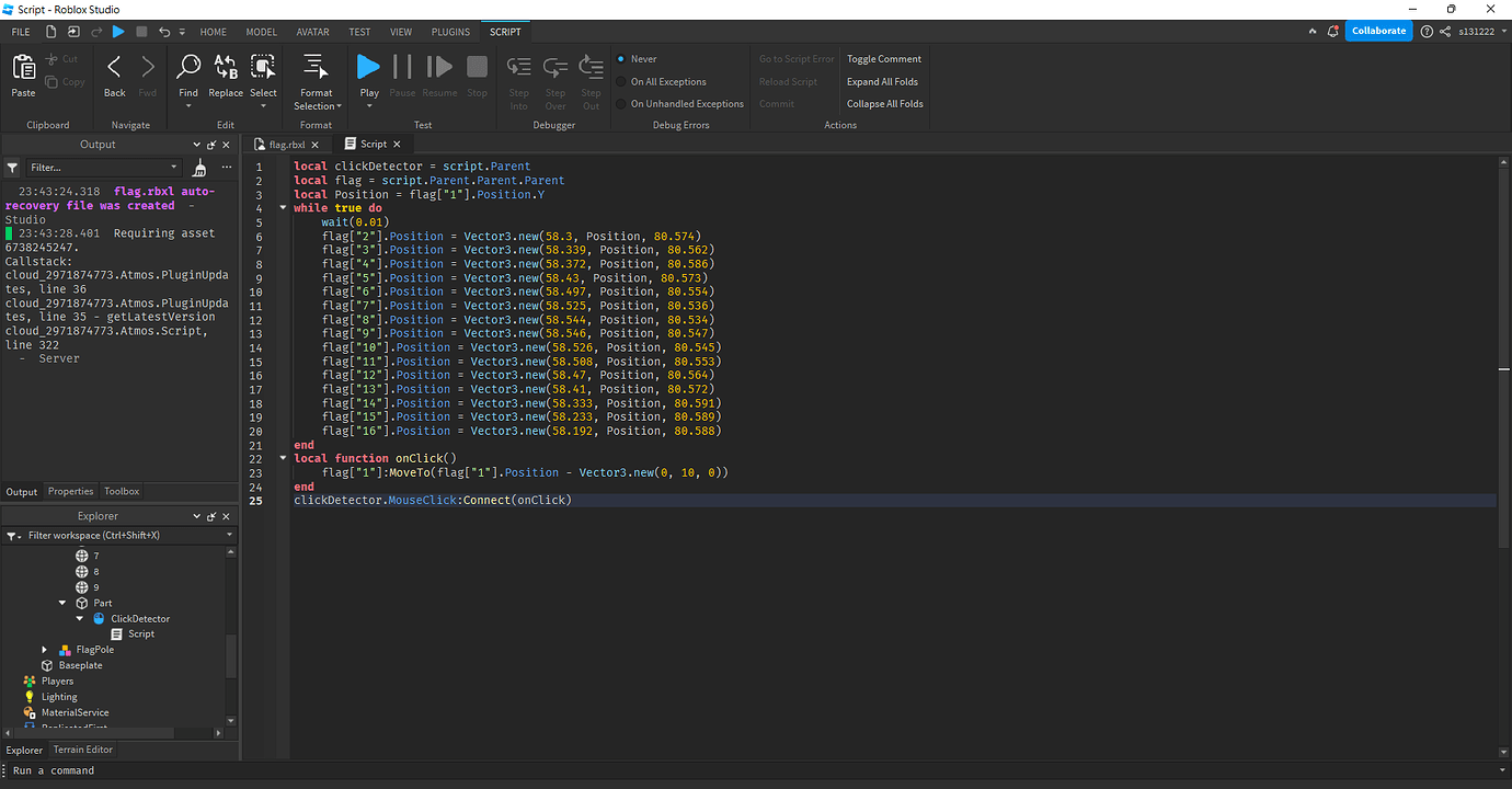 Click Detector is Not Working - Platform Usage Support - Developer Forum | Roblox
