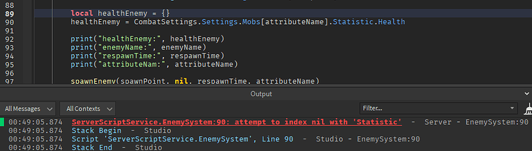 Why does it return nil? - Scripting Support - Developer Forum | Roblox