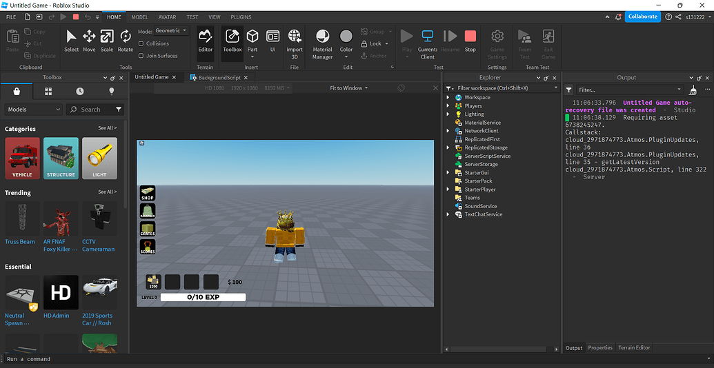 【Open-Source】 UI, Data save, leaderstats, shop, badge scripts ...