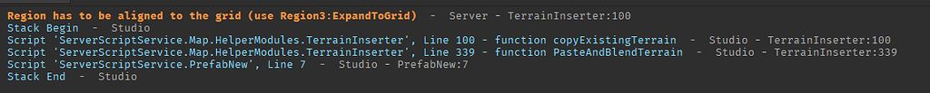 Region has to be aligned to the grid error - Scripting Support - Developer Forum | Roblox