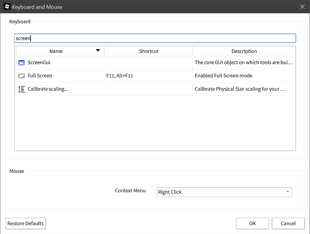 The Screenshot action keybind cannot be customized. - Studio Bugs - Developer Forum | Roblox