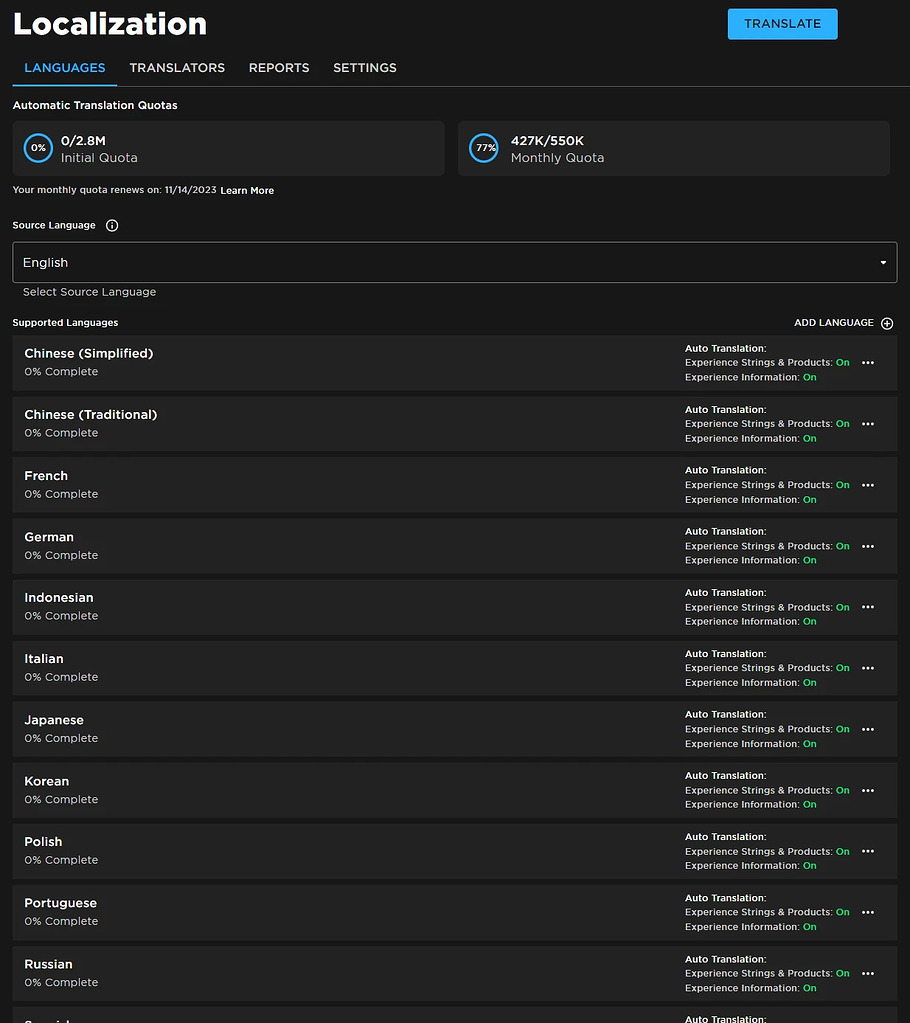Automatic translations not generating - Other Bugs - Developer Forum ...