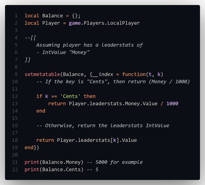 The Useful Yet Strange World Of Metatables Community Tutorials Developer Forum Roblox