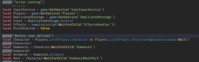 Script yields at CharacterAppearanceLoaded:Wait()? - Scripting Support - Developer Forum | Roblox