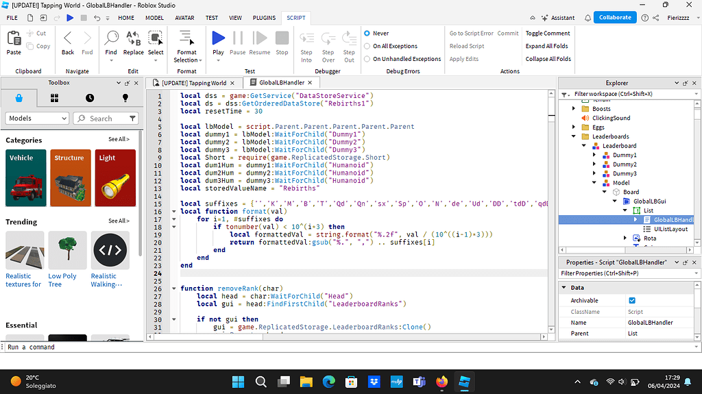 Problem With Leaderboard (decimal number problem) in roblox studio - Scripting Support ...