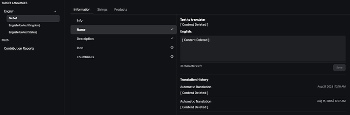 Global Source Text is [Content Deleted] and cannot be edited - Roblox ...