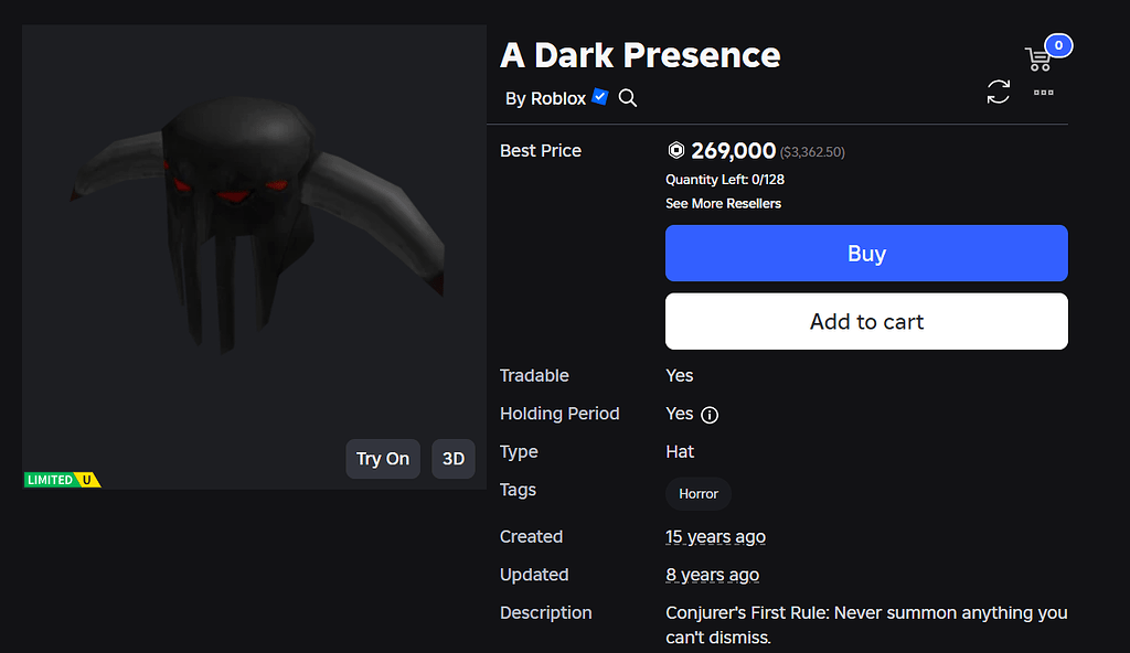 Inconsistent descriptions in The Dark Presence series - Catalog Asset ... Inconsistent descriptions in The Dark Presence series - Catalog Asset ...
