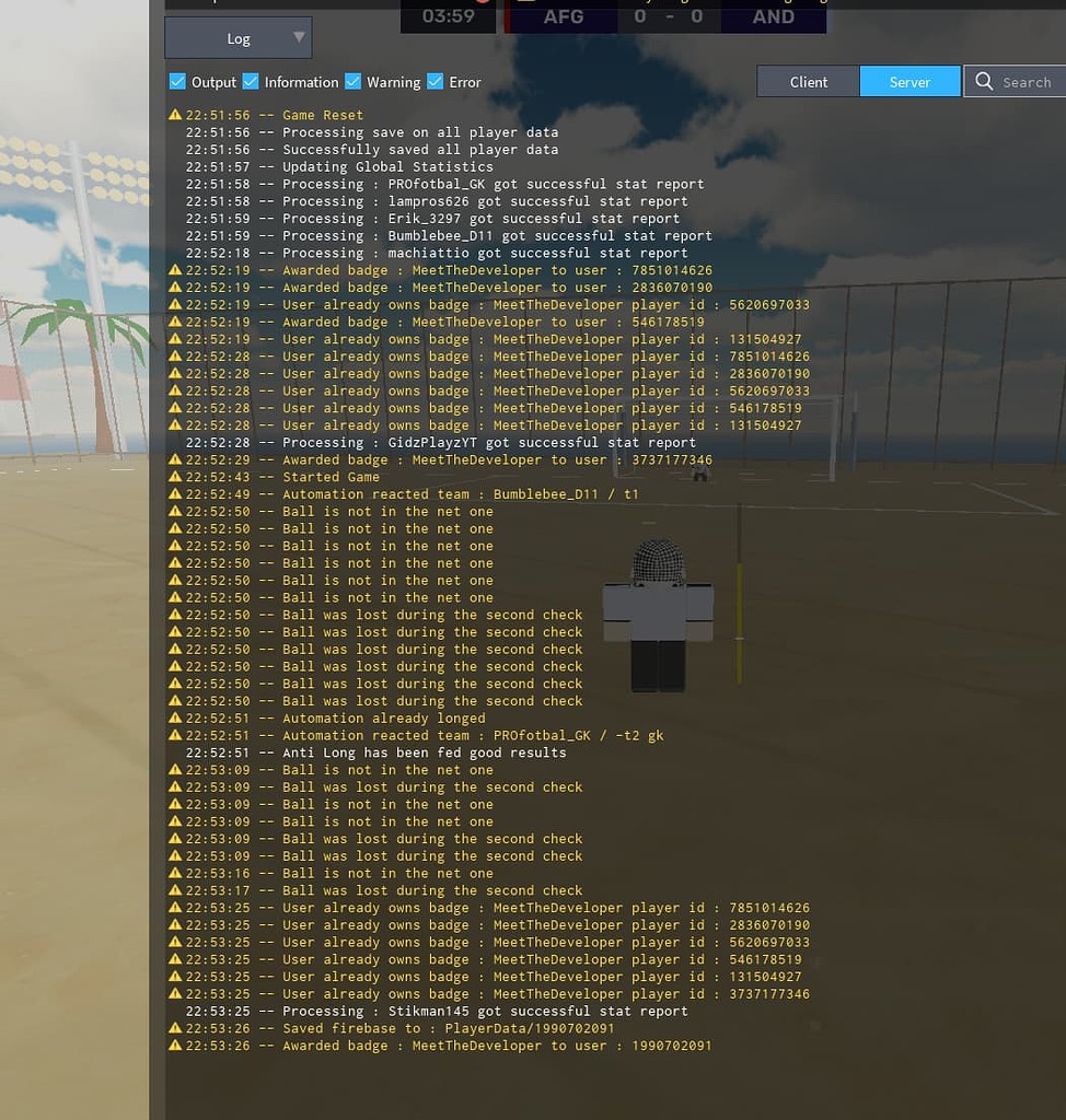 Could prints/warns cause high recieve on performance stats? - Scripting Support - Developer ...