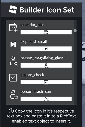 Builder Icon Set - A plugin containing (maybe) all of Roblox's UI icons ...