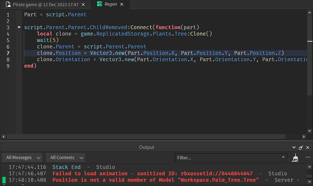 Why Does My Simple Function Cause This Error Scripting Support Developer Forum Roblox 