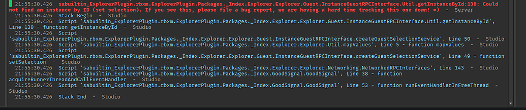 Odd Error Message Insisting a Bug Report - Studio Bugs - Developer ...