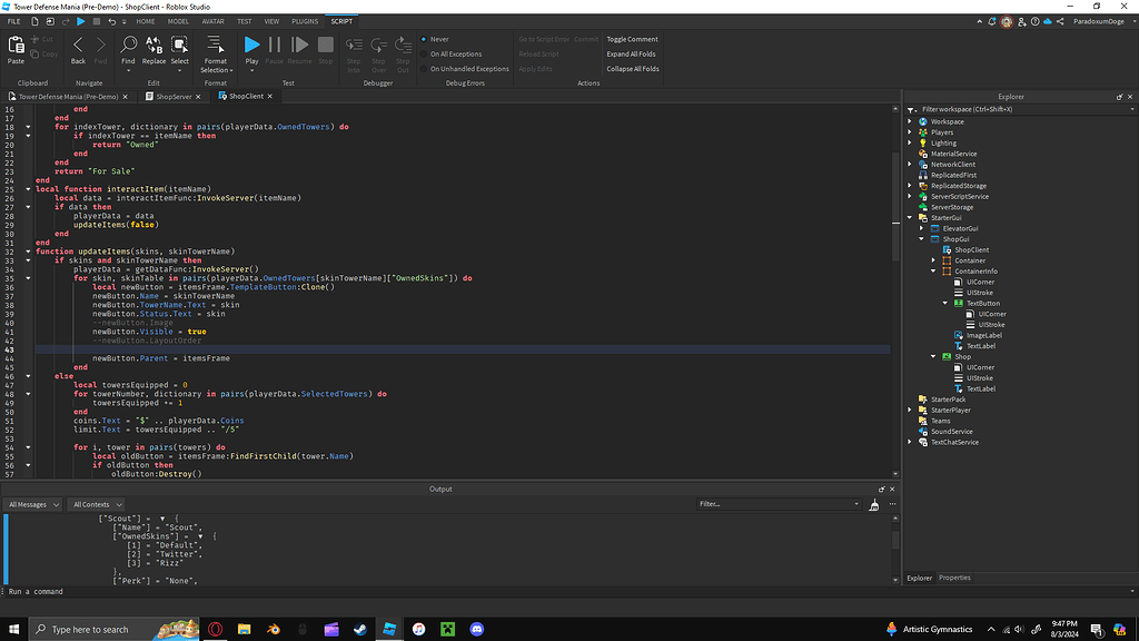 Table considered string in loop - Scripting Support - Developer Forum | Roblox