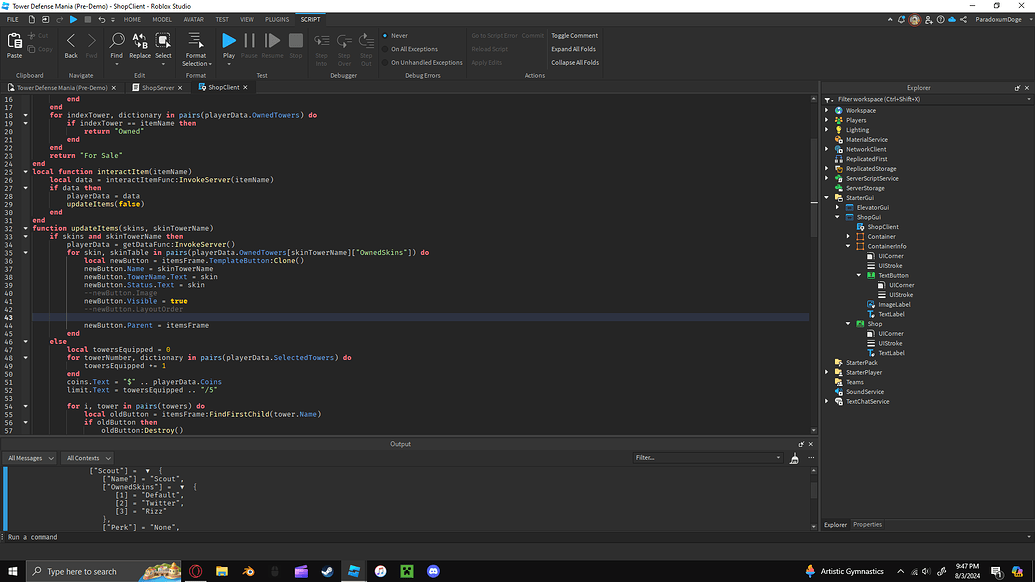 Table considered string in loop - Scripting Support - Developer Forum | Roblox