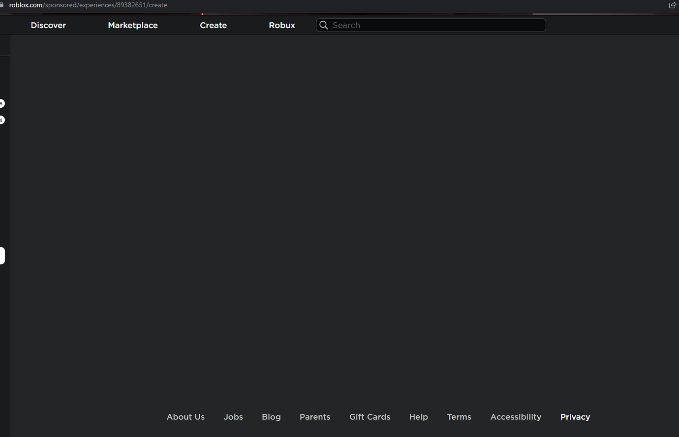 Any time I attempt to Sponsor an Experience I get a Blank Page ...