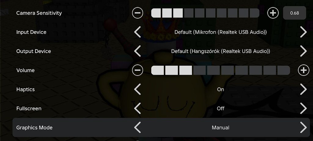 Add voice chat input and output volume property in the settings menu - Engine Features ...