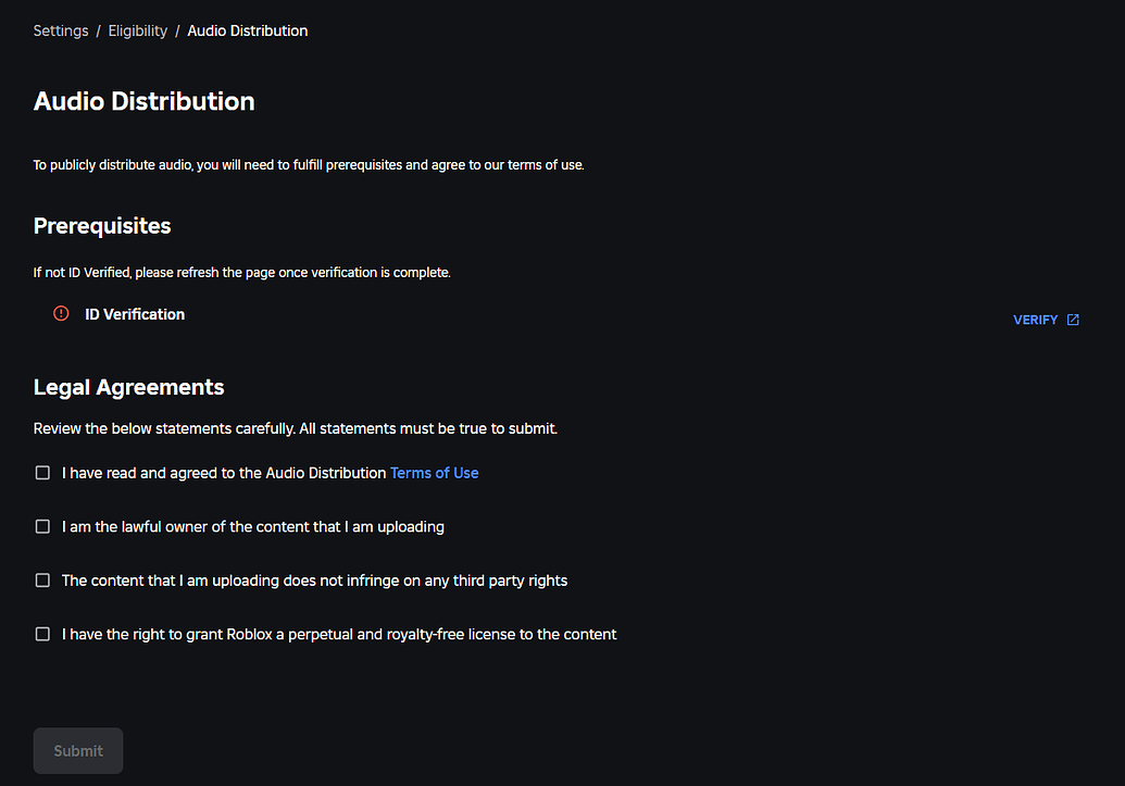 Missing option to include unverified creators for Audio in Studio ...