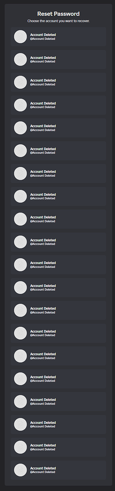 Remove "Account Deleted" Name System From Password Reset - Website ...