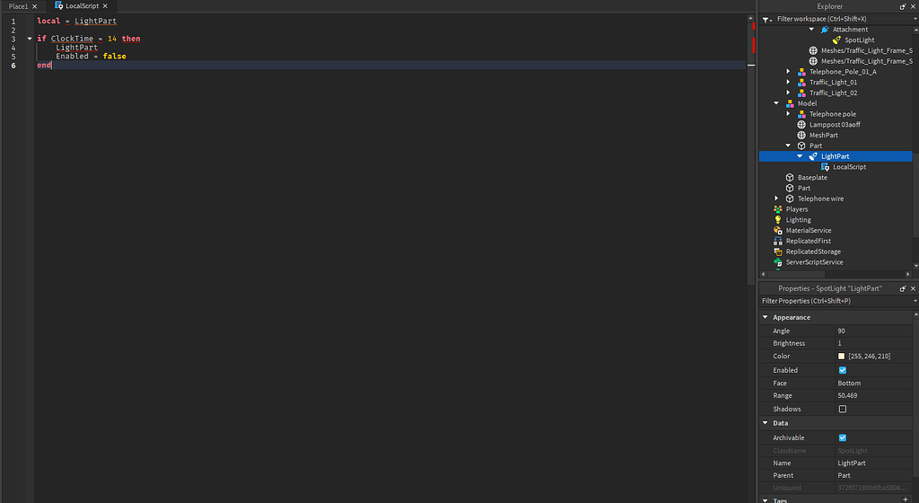 Automatic on / off street light script - Scripting Support - Developer Forum | Roblox