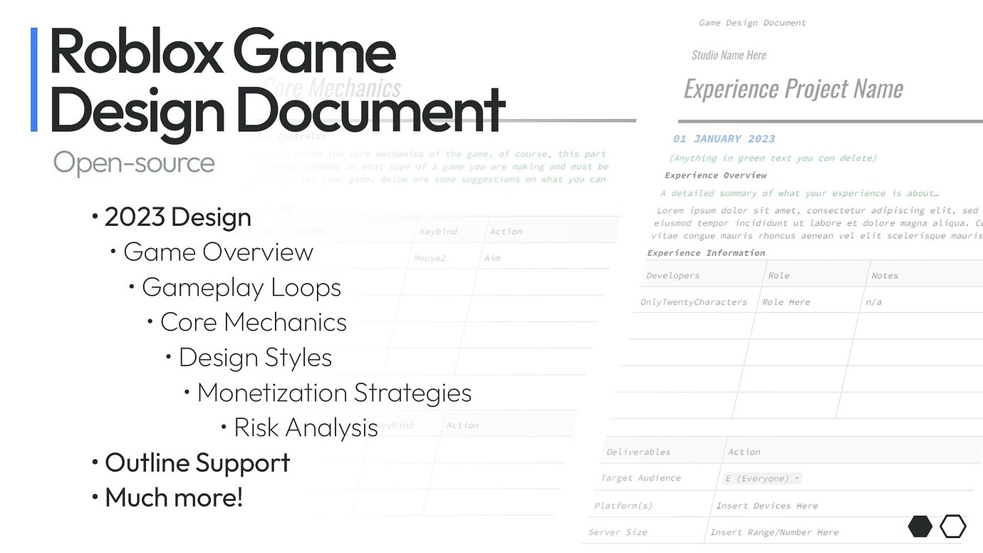Roblox Game Design Document 2023 Edition - Community Resources ...