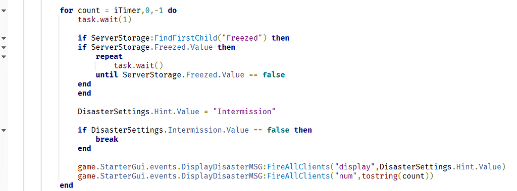 How do you change the "count" variable in a for loop timer? - Platform Usage Support - Developer ...