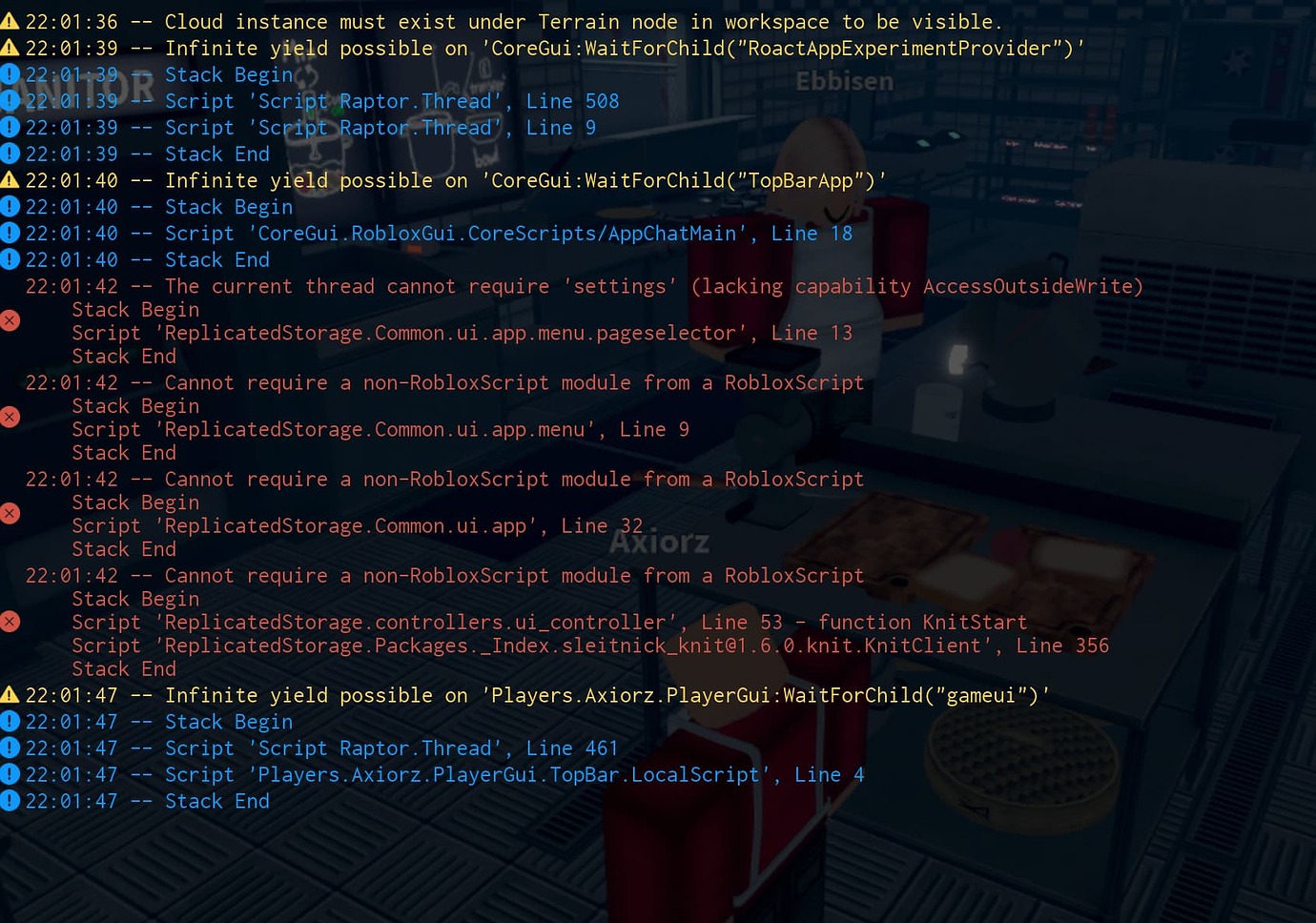 The current thrad cannot require - Engine Bugs - Developer Forum | Roblox