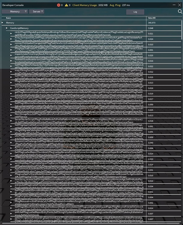 High memory usage on a normal roblox baseplate - Platform Usage Support ...