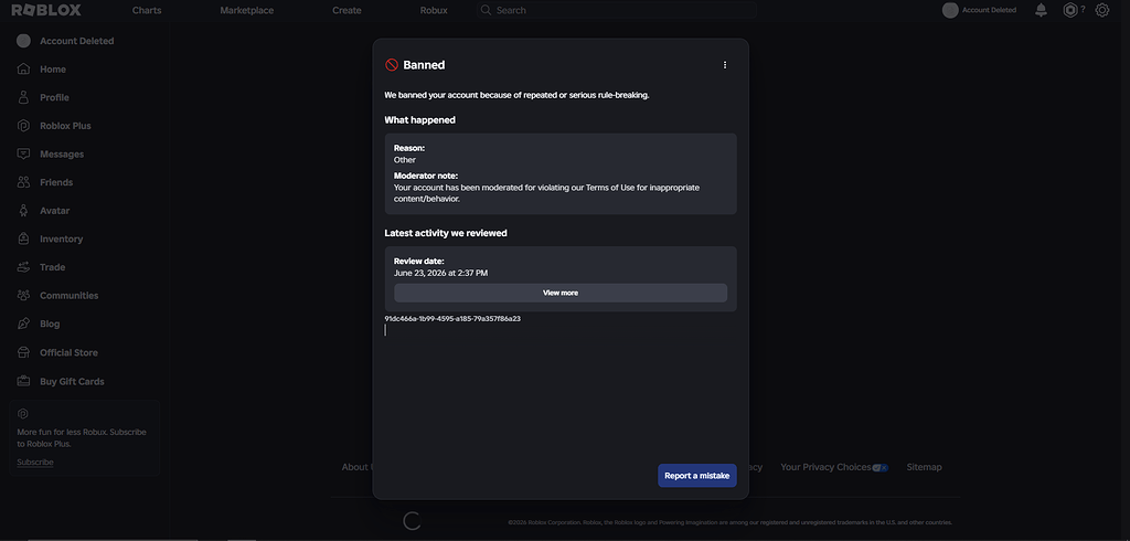 Here we are again - Platform Usage Support - Developer Forum | Roblox