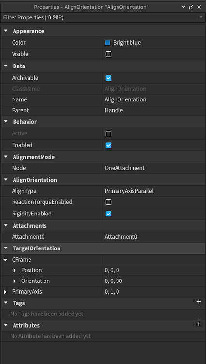 AlignOrientation shifting randomly - Scripting Support - Developer Forum | Roblox