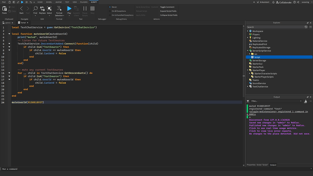 (TextChatService) TextSource.CanSend = false does not work - Scripting Support - Developer Forum ...