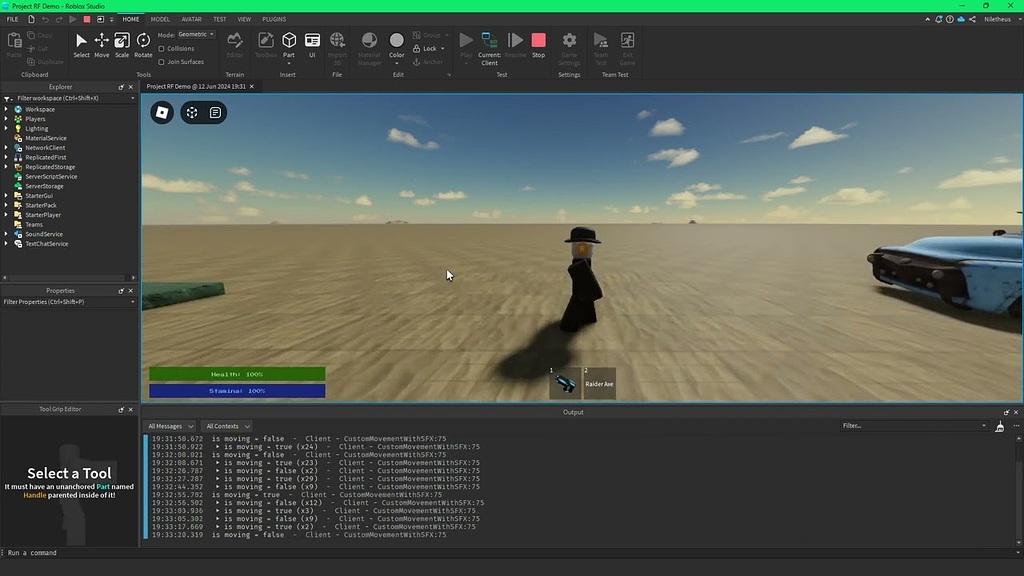 Roblox tool bug when equipping: teleports from last equipped position to character - Scripting ...
