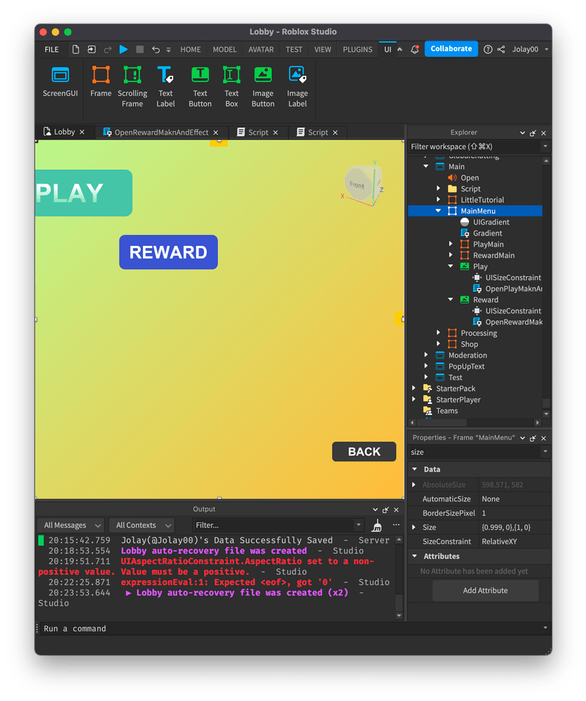 When I resize window position of ui change - Art Design Support ...