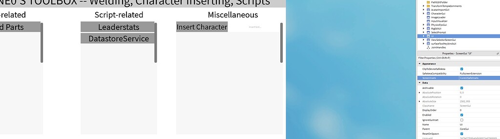 How to delete the UI in CoreGui. I added it while making a GUI for Plugin - Platform Usage ...