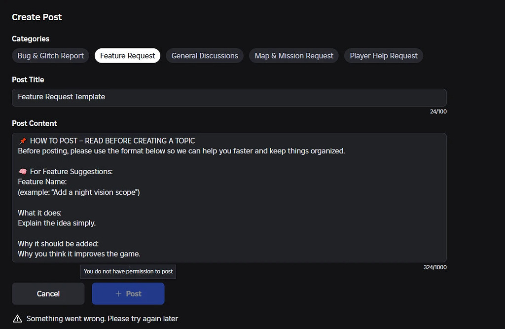 New group system 'Forums' post permission bug - Roblox Application and ...