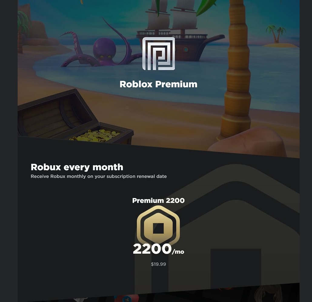 Roblox Premium 2200 purchase option is not showing up - Platform Usage ...