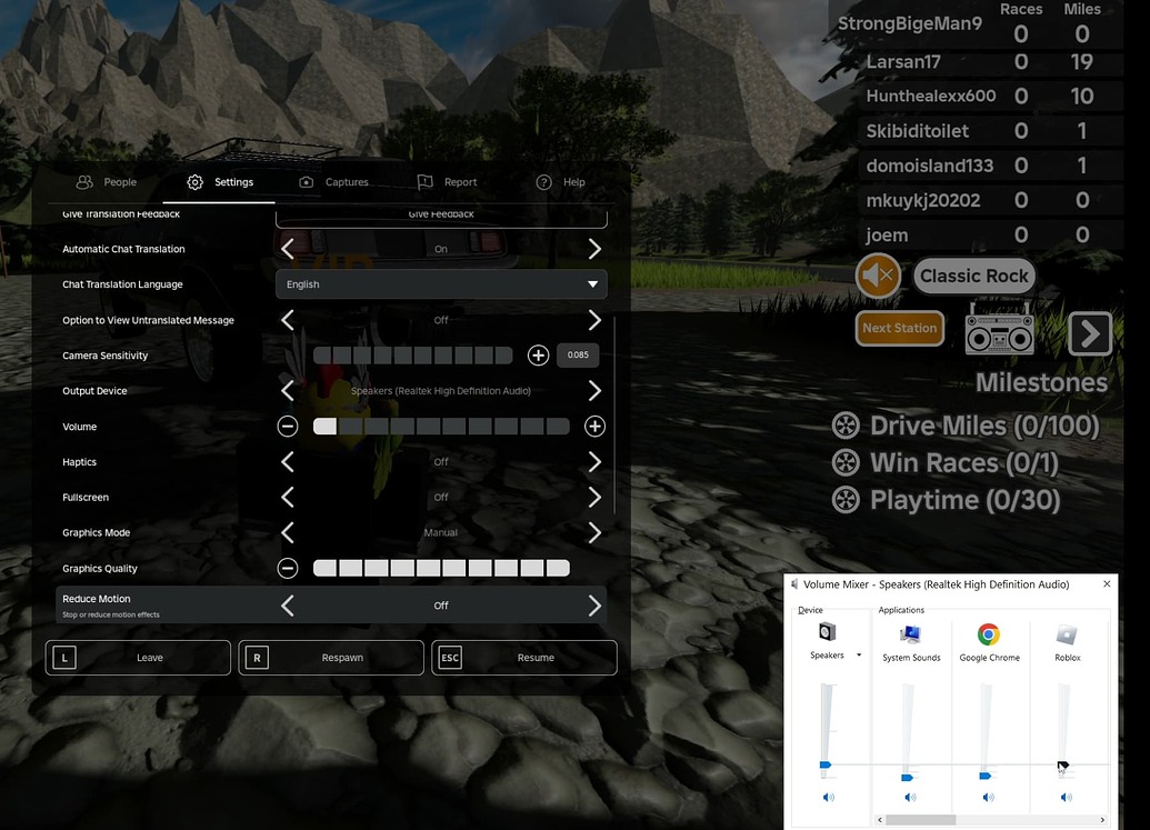 Roblox Player & Studio applications aren't outputting any audio and do ...