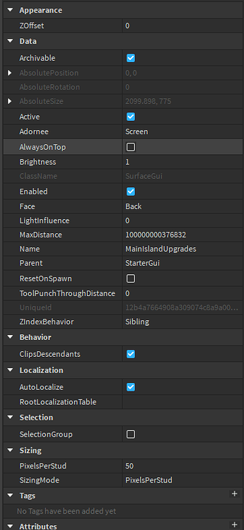 How to make surface gui buttons clickable from any distance - Scripting ...