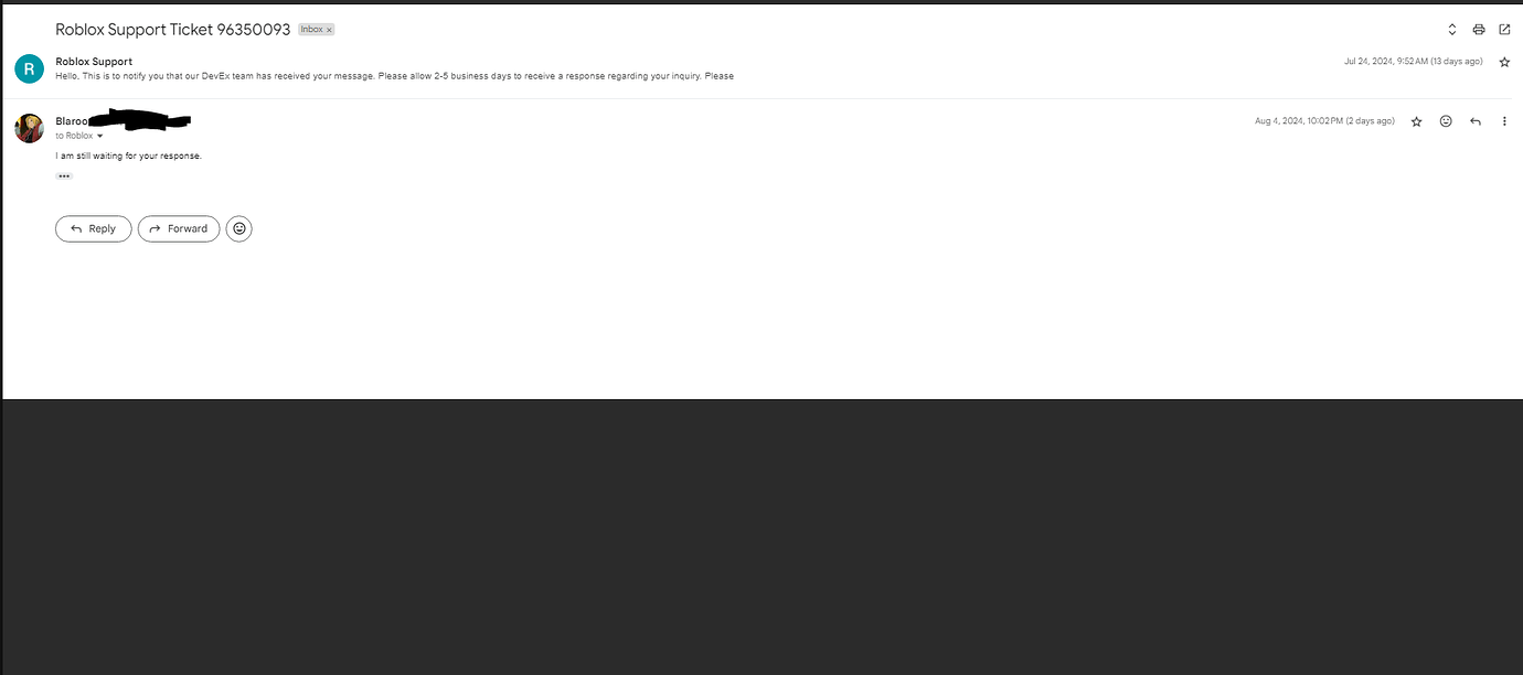 Roblox Devex support blocked my tipalti account and stopped responding to my e-mails - Platform ...