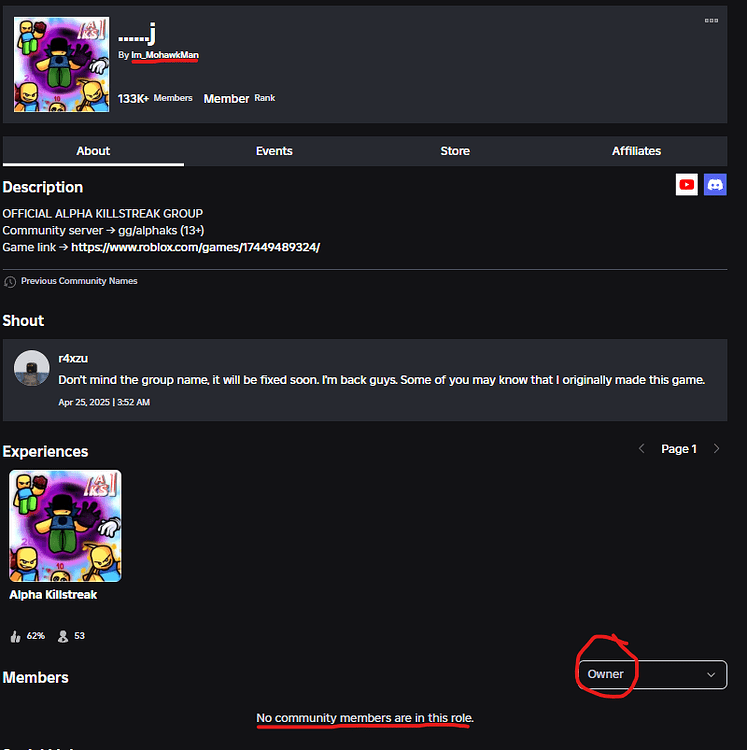 Group Owner Permissions - Roblox Application and Website Bugs ...