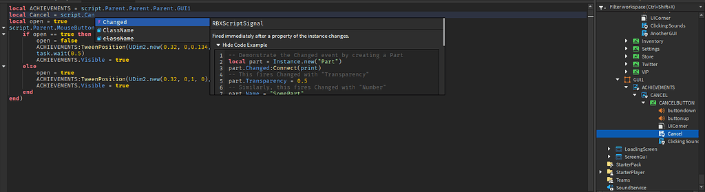 Why i can found "Cancel" & How make Cancel then click Icon show GUI only one click? - Scripting ...