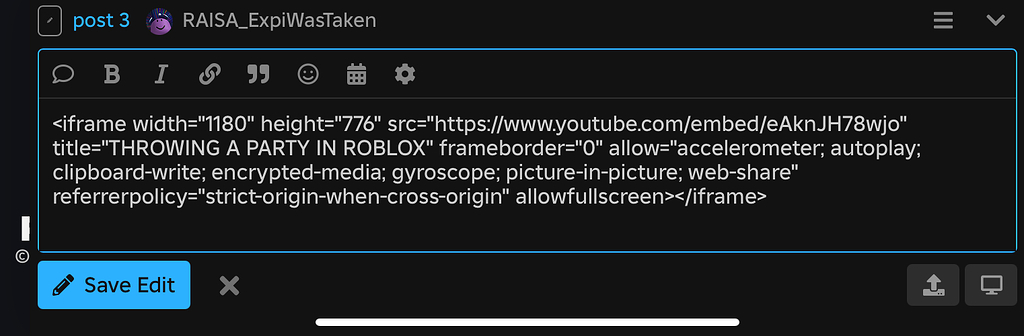 Can’t embed YouTube videos - Forum Bugs - Developer Forum | Roblox