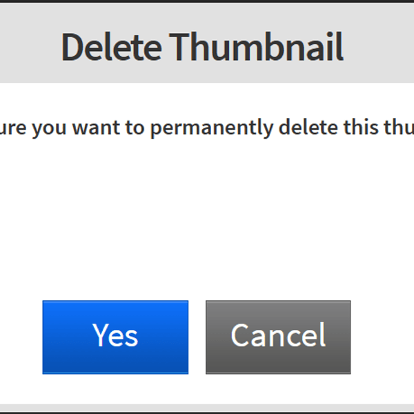 I can't delete my thumbnail - Platform Usage Support - Developer Forum ...