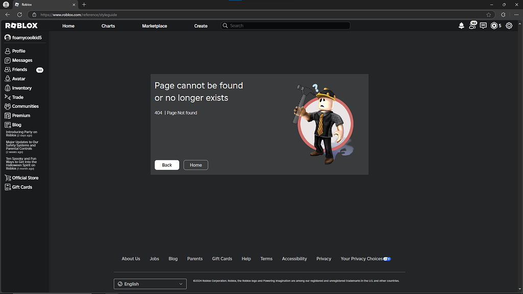 Issue Accessing the Roblox Style Guide - Roblox Application and Website ... Issue Accessing the Roblox Style Guide - Roblox Application and Website ...