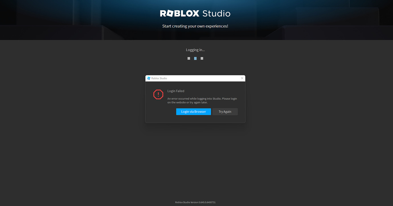 Roblox Studio "Login Failed" - Page 2 - Platform Usage Support ...