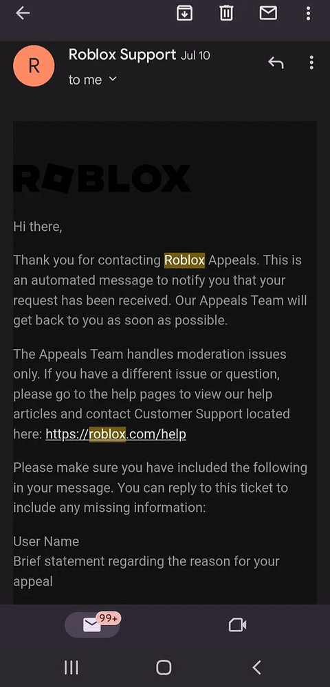 Account falsely terminated for "evading enforcement taken against ...
