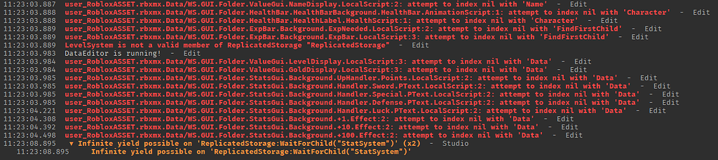 Database Related Errors - Scripting Support - Developer Forum | Roblox Database Related Errors - Scripting Support - Developer Forum | Roblox