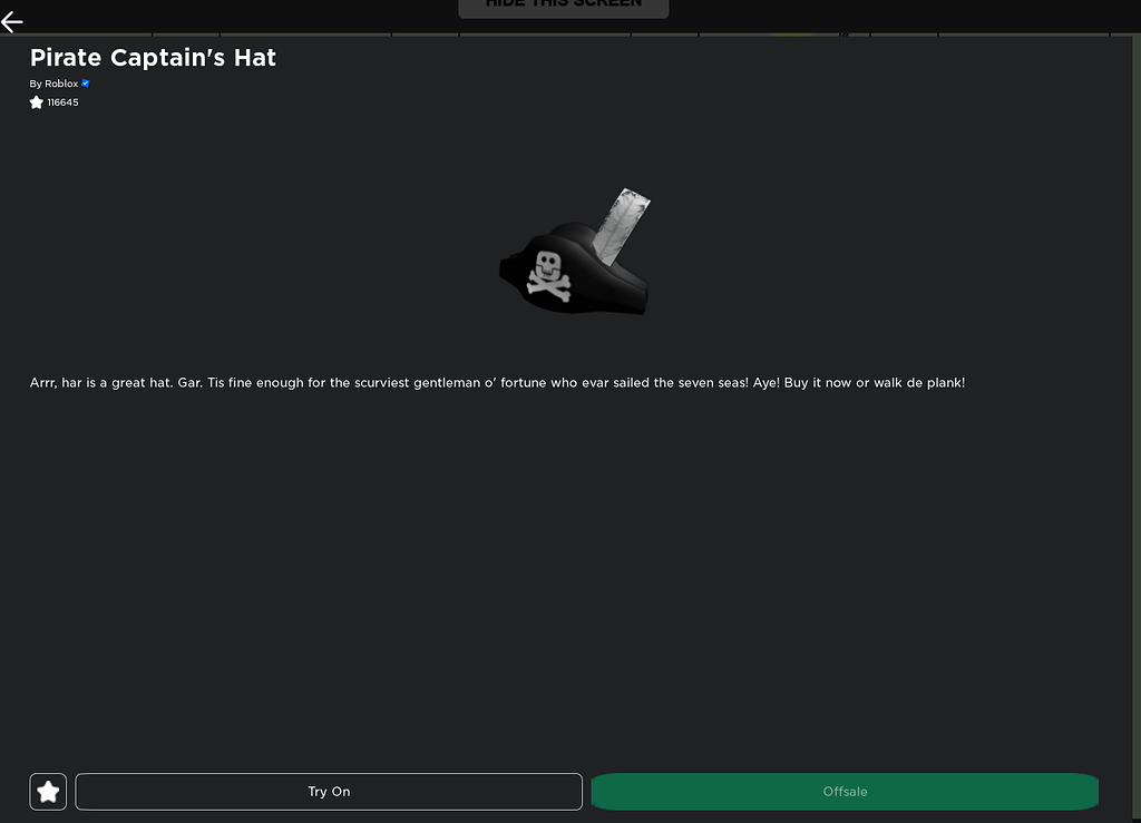 Marketplace/Avatar Items incorrectly being displayed as "Offsale" when ...