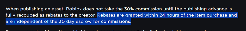 The newly added UGC "Publishing Advance Rebate" is not being paid ...